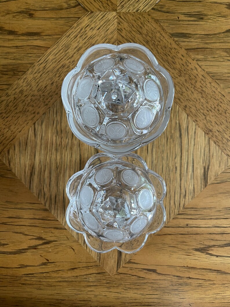 Fostoria Coin Glass Bowls With Lids - Etsy