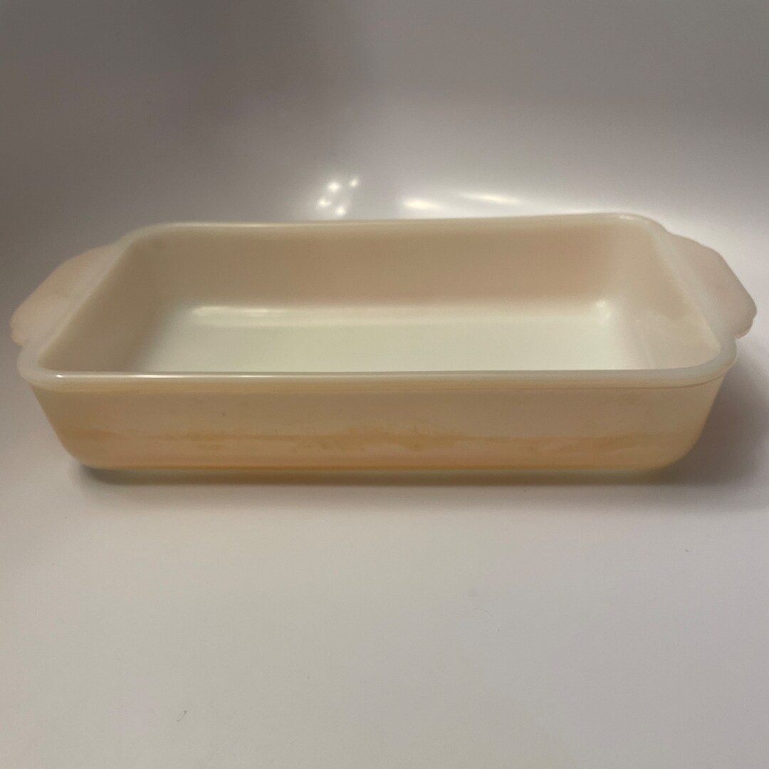 Vintage Peach Lusterware Fire King Baking Dish - Etsy