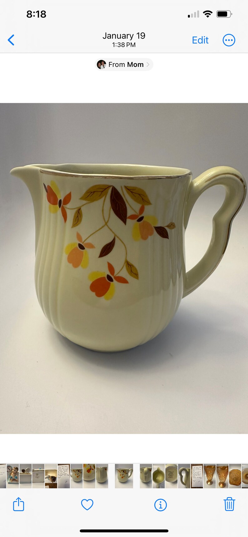Halls Superior Vintage Quality Kitchenware Autumn Leaf Jewel Tea ...