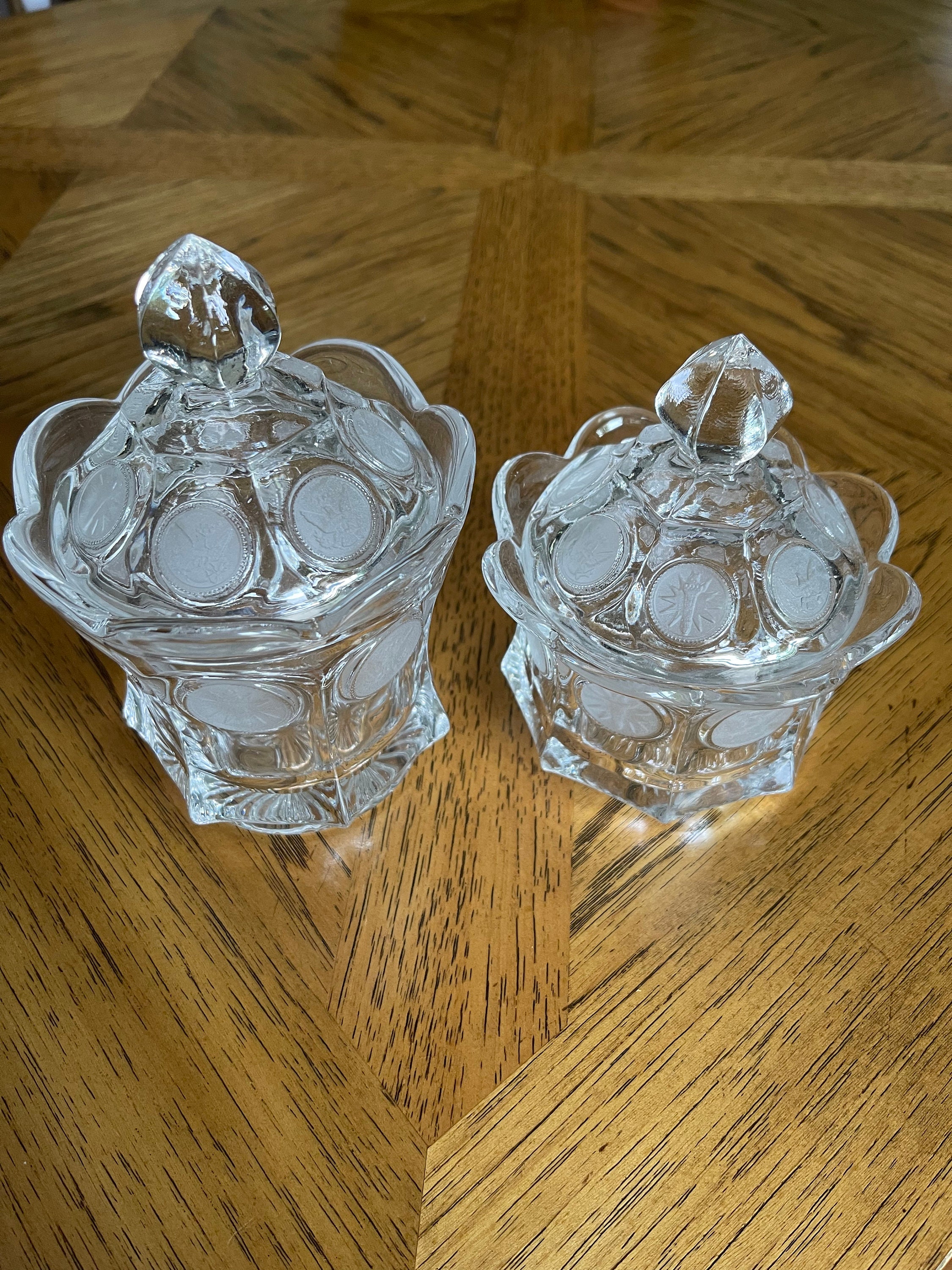 Fostoria Coin Glass Bowls With Lids - Etsy