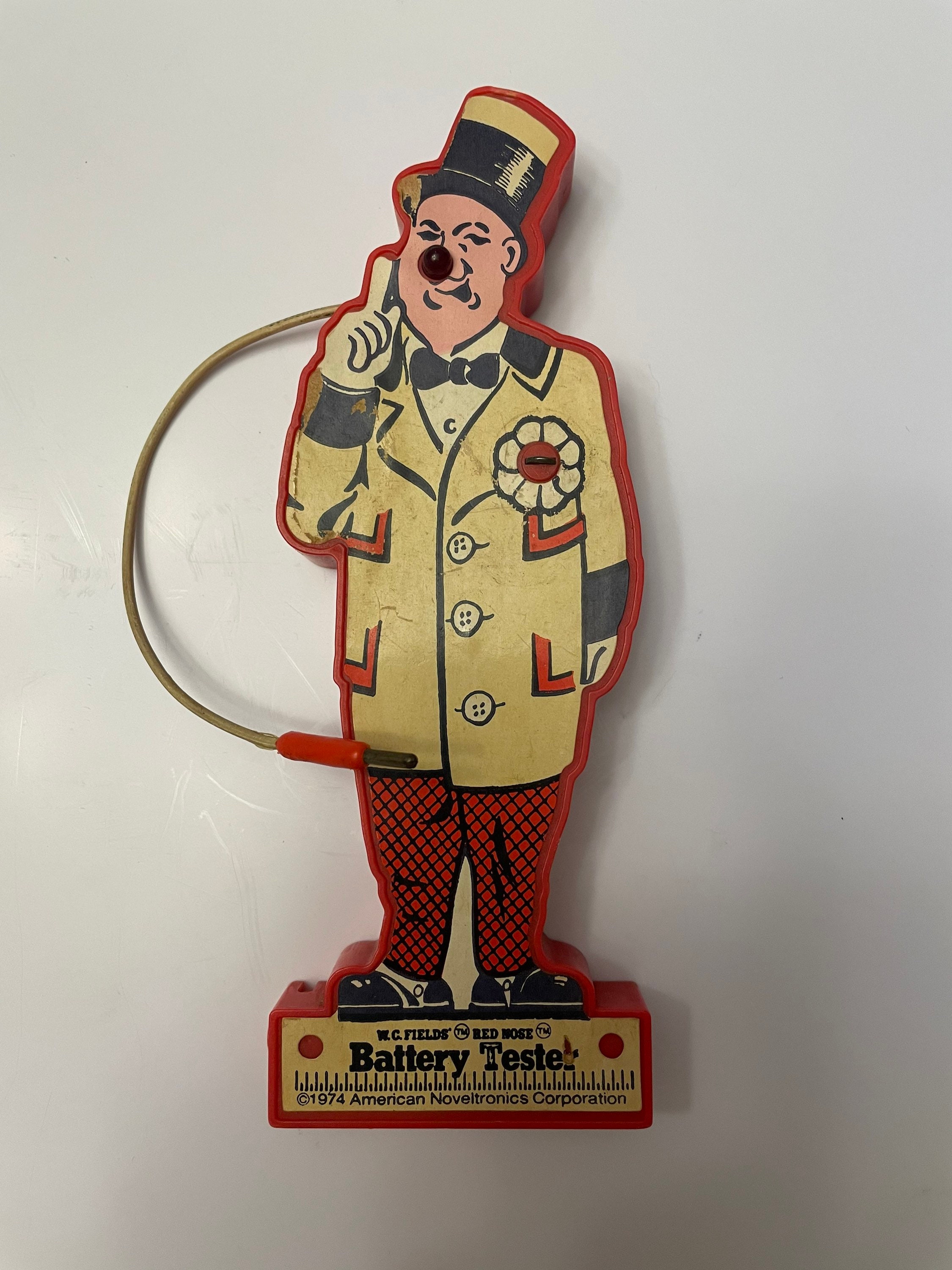 Vintage W.C. Fields Red Nose Battery Tester 1974 American Noveltronics ...