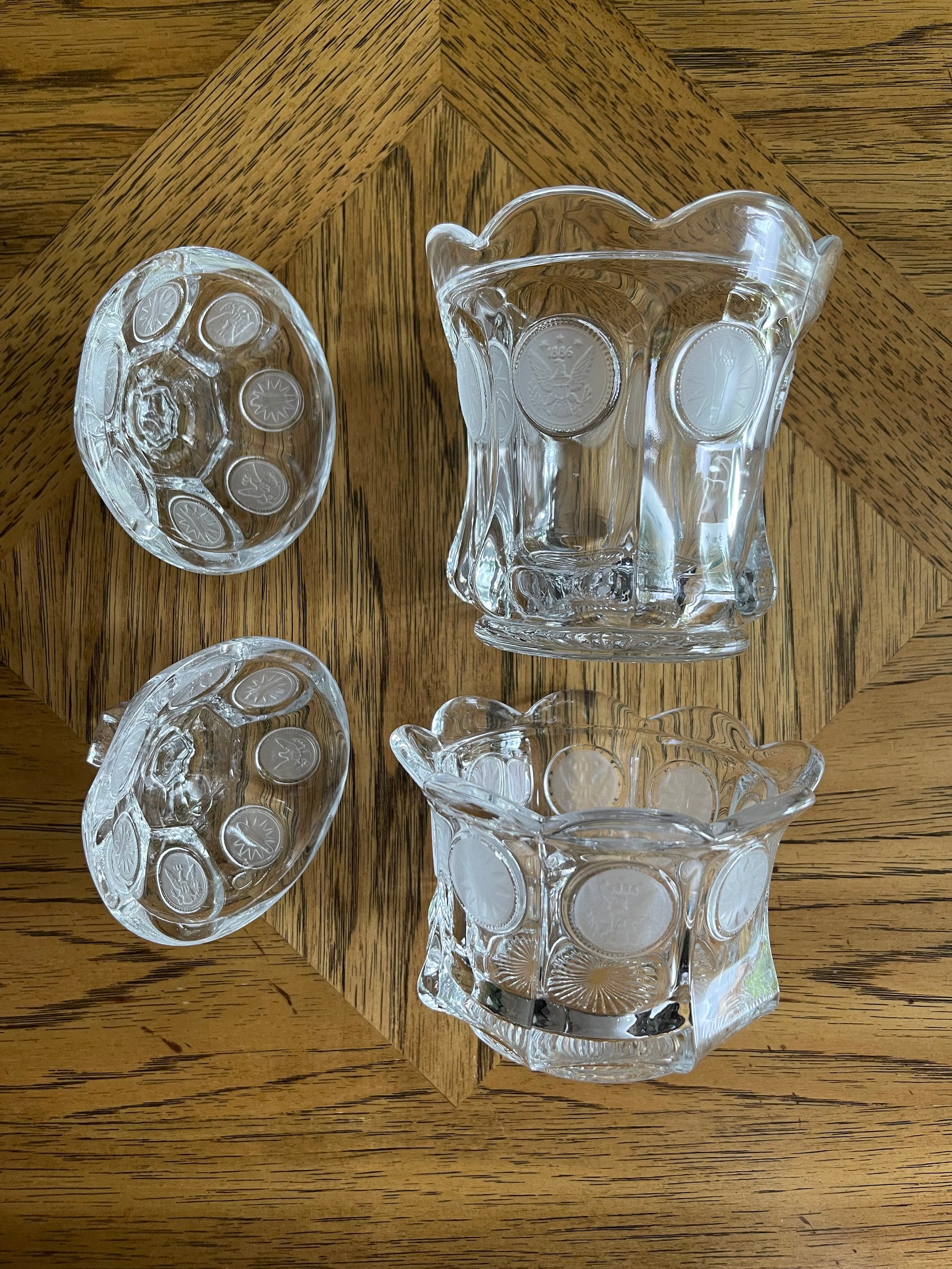 Fostoria Coin Glass Bowls With Lids - Etsy