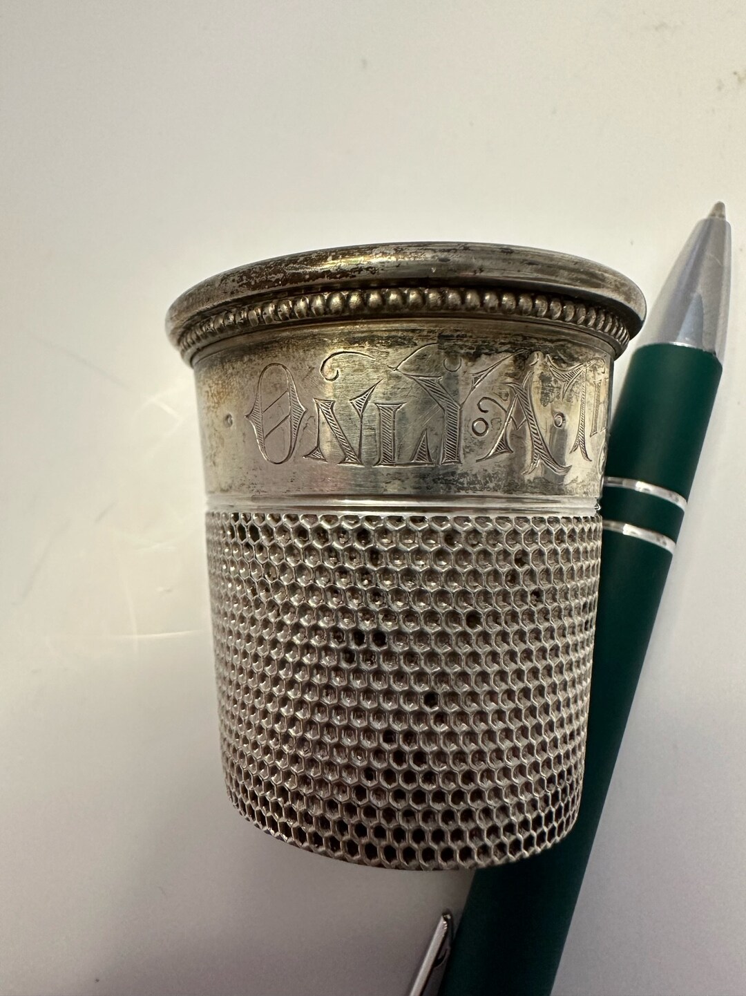 Antique Sterling Silver Big Thimble Shot Glass only a Thimble Full - Etsy