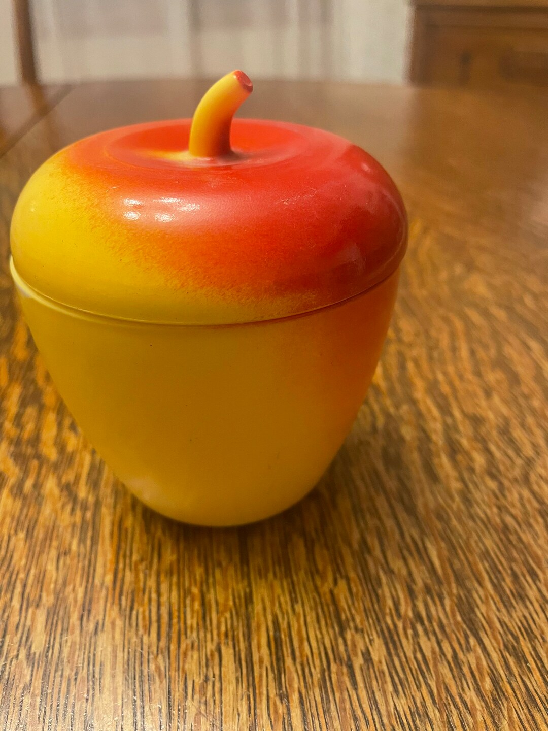 Vintage Hazel Atlas Apple Milk Glass Jam Jelly Painted Jar - Etsy