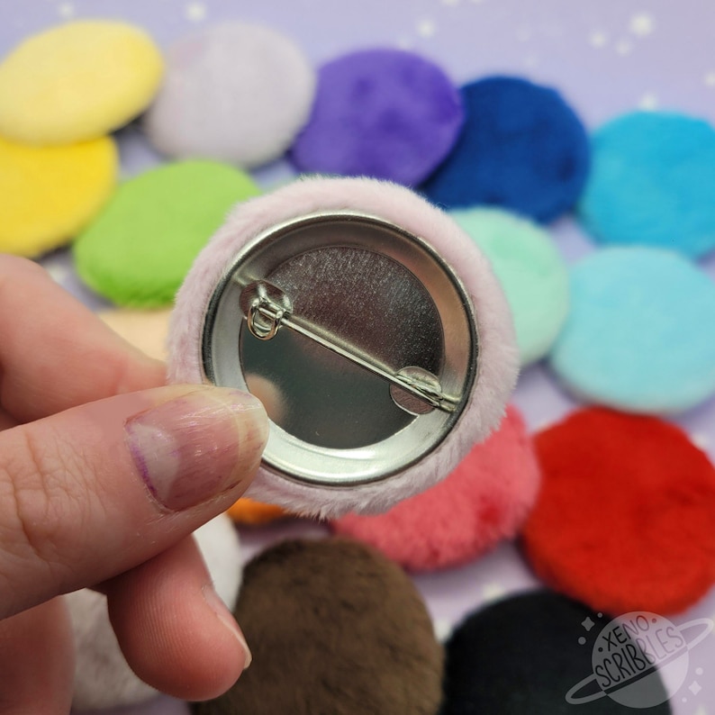 Soft Fluffy Discrete Sensory Stim Toy 1.5 Pin Buttons - Etsy