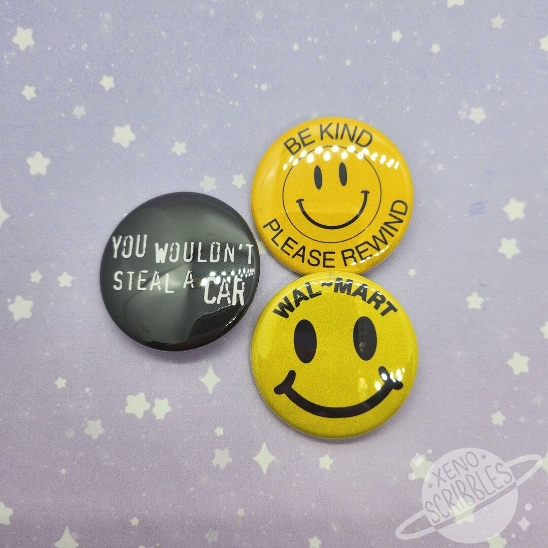 Nostalgic 90s 2000s Inspired 1.5" Pin Buttons + Sparkle and Holographic ...