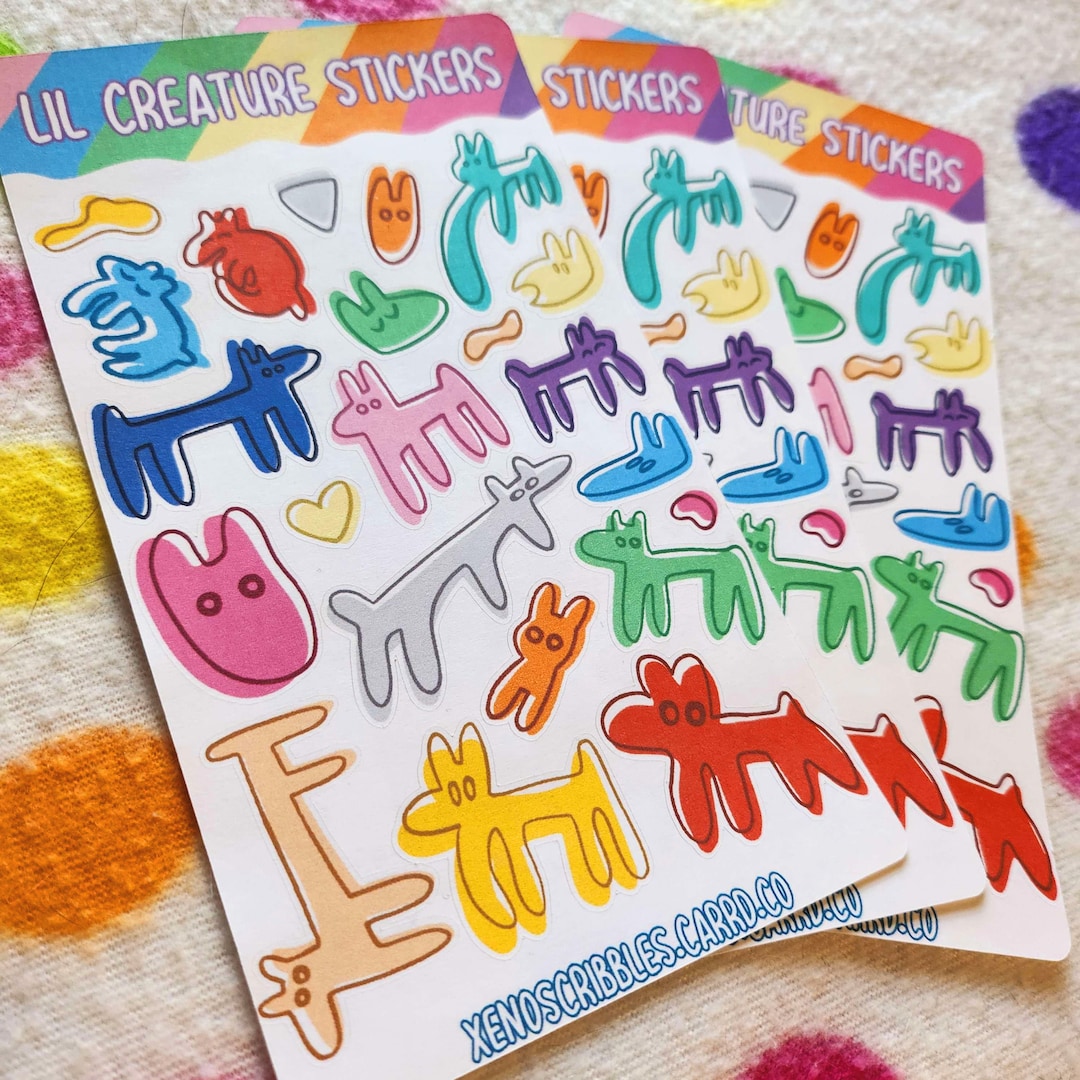 Lil Creatures Colorful Kidcore Stationery Penpal Journaling Matte ...