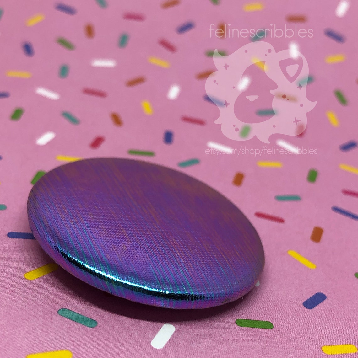 Holographic Color-changing Shiny 1.5 Pin Button - Etsy