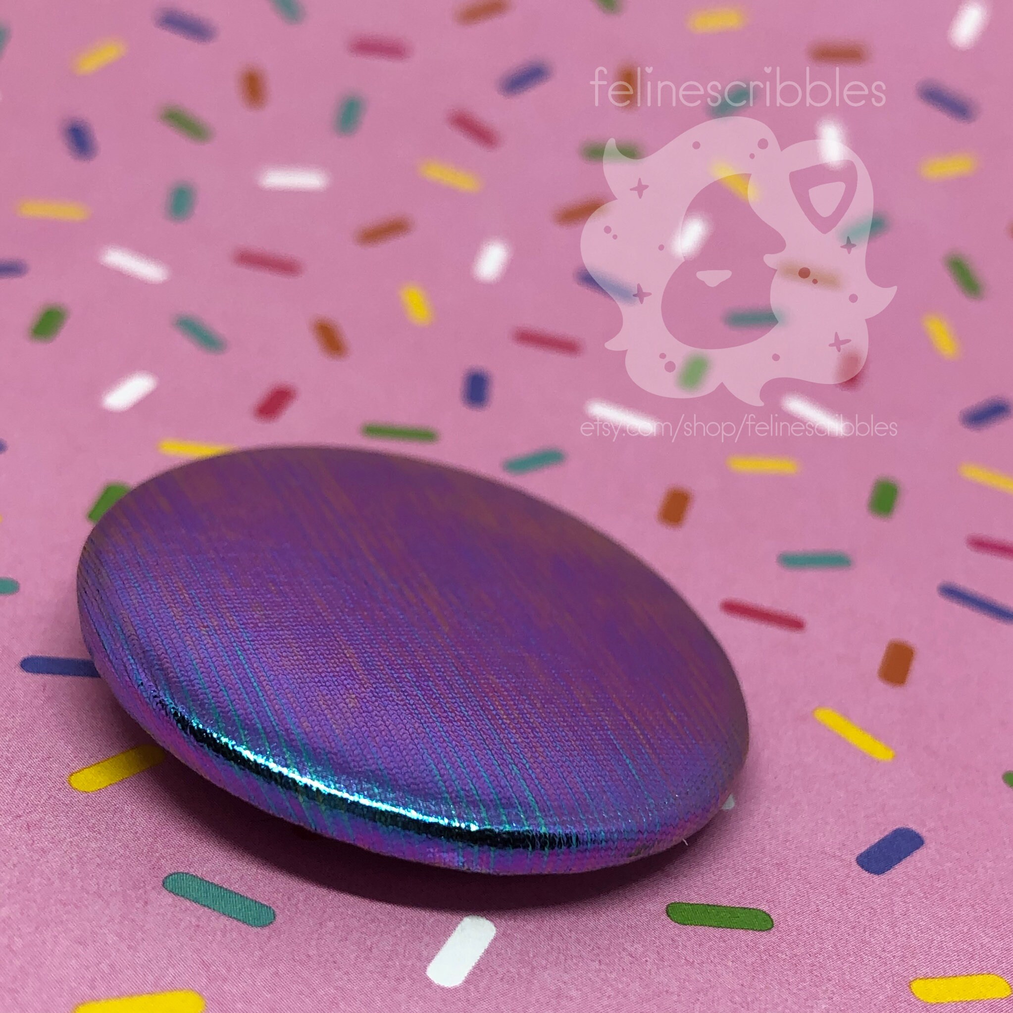 Holographic Color-changing Shiny 1.5 Pin Button - Etsy