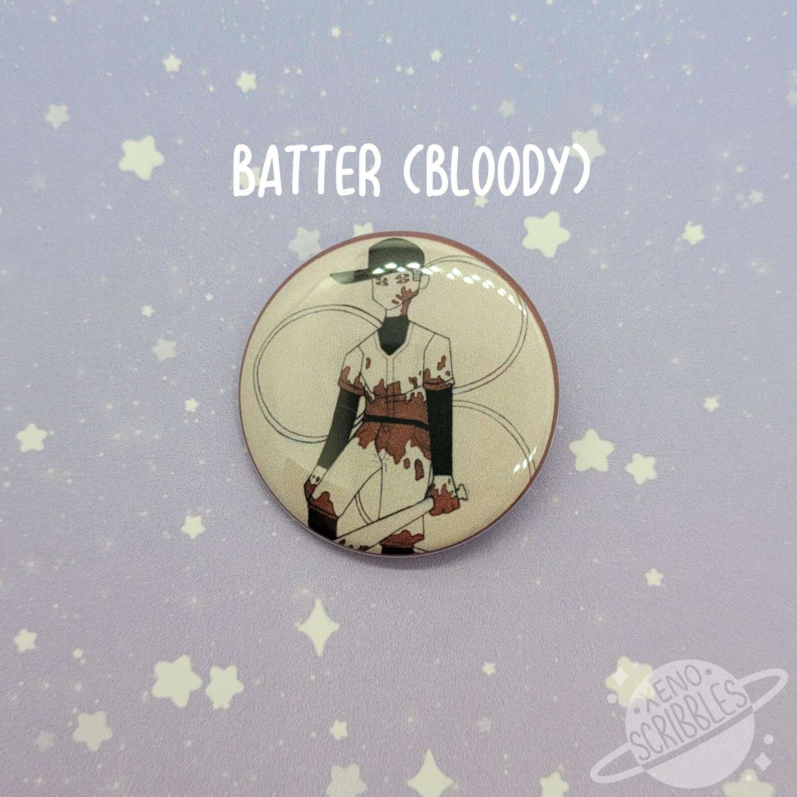 OFF RPG Mortis Ghost the Batter Fanart 1.5” Pin Buttons + Sparkle and ...