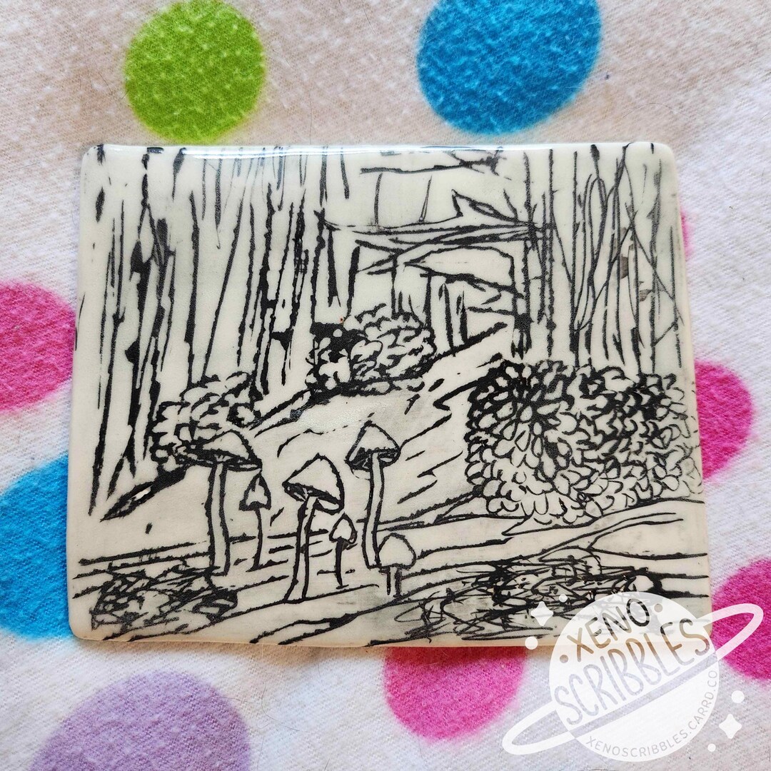 The Forest Floor - Glazed Ceramic Tile - 6 1/2 X 5 1/2" - Etsy