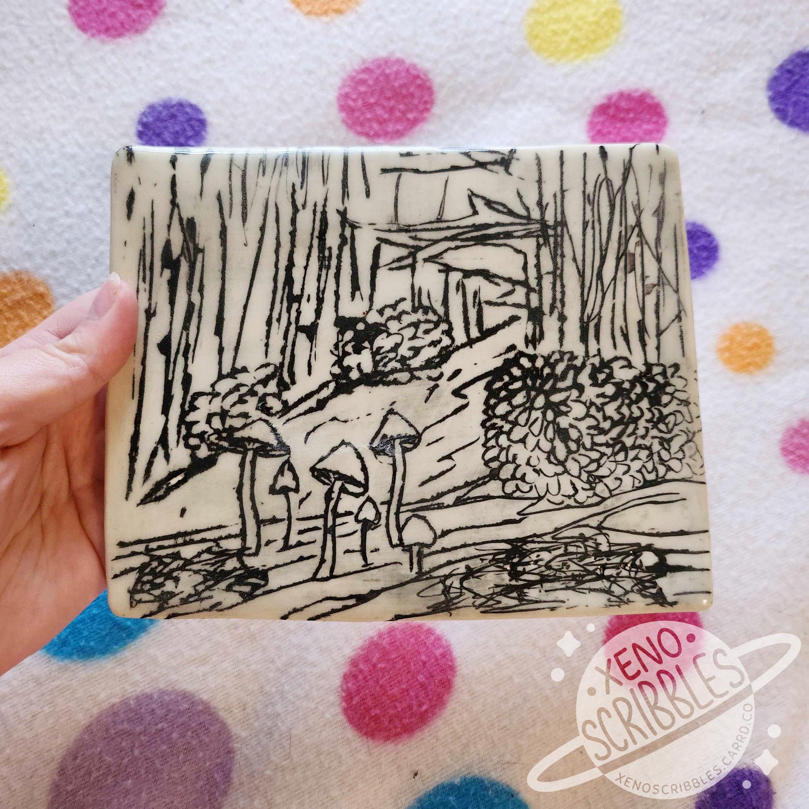 The Forest Floor - Glazed Ceramic Tile - 6 1/2 X 5 1/2" - Etsy