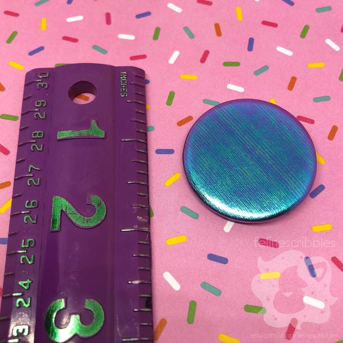 Holographic Color-changing Shiny 1.5 Pin Button - Etsy