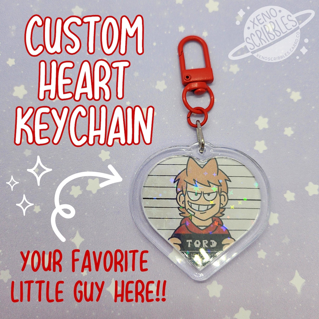 Custom Character / Image Heart Shaped Keychains | Fandom, Comfort ...