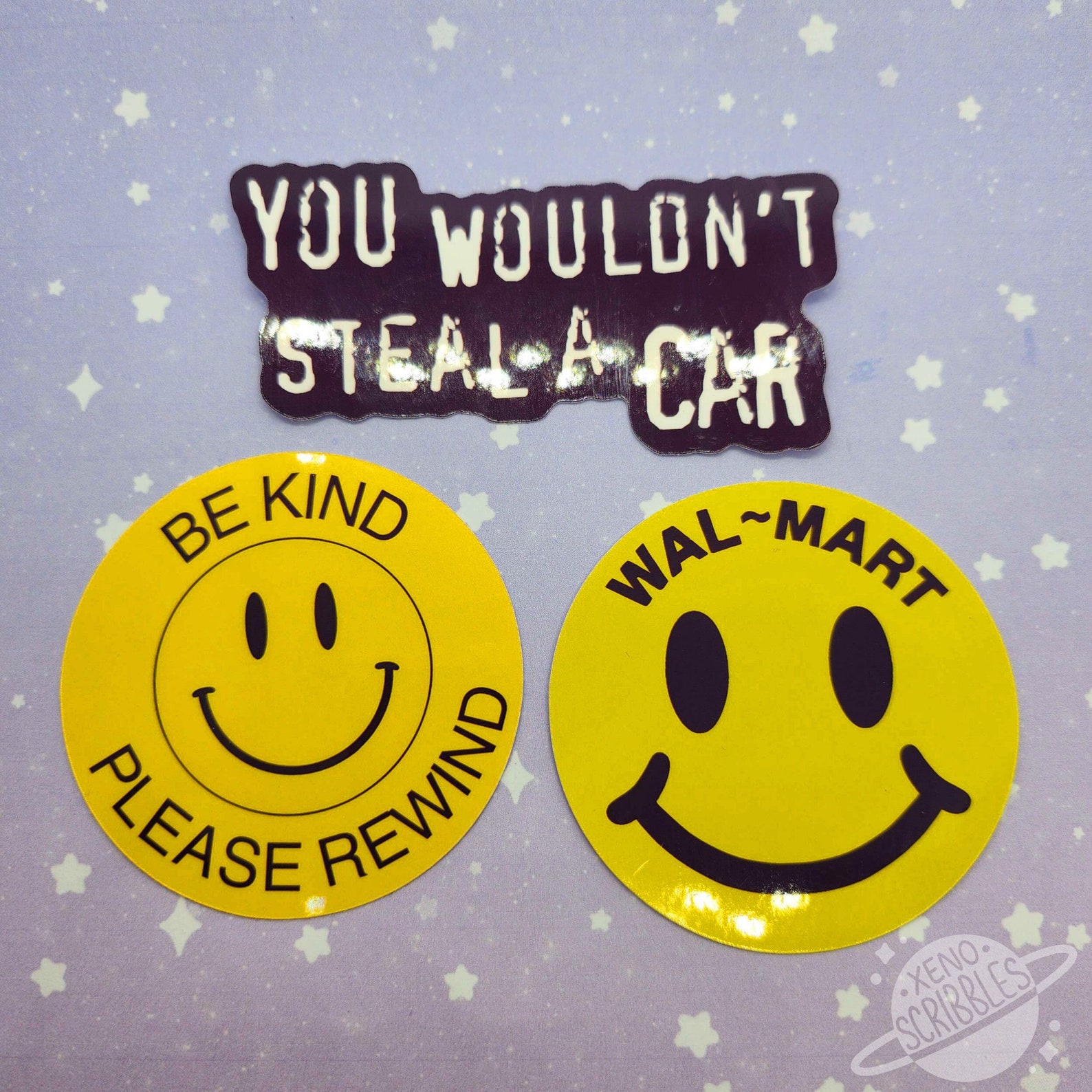 Nostalgic 90s 2000s Inspired Designs Glossy Vinyl Stickers + Sparkle ...