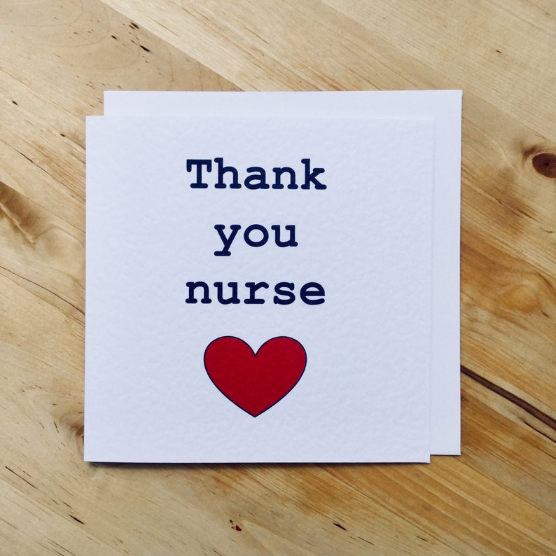 Thank You Nurse Card Nurse Appreciation Nurse Thank You - Etsy