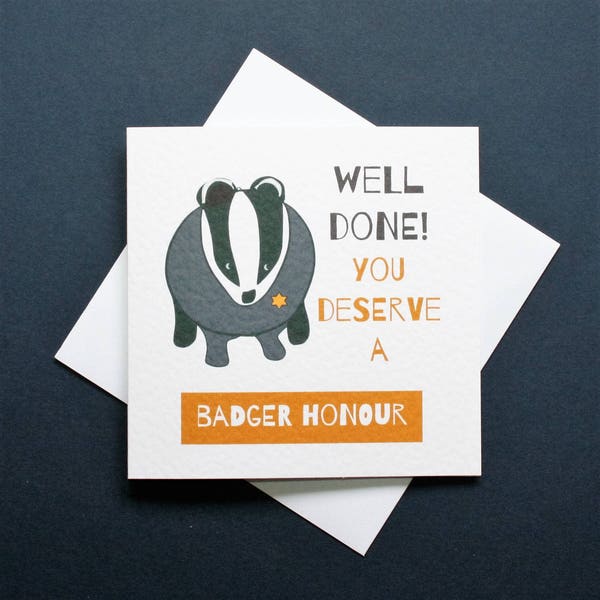 Badger Card - Etsy