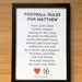 Personalised Football Player Poem Print Gift - Etsy UK