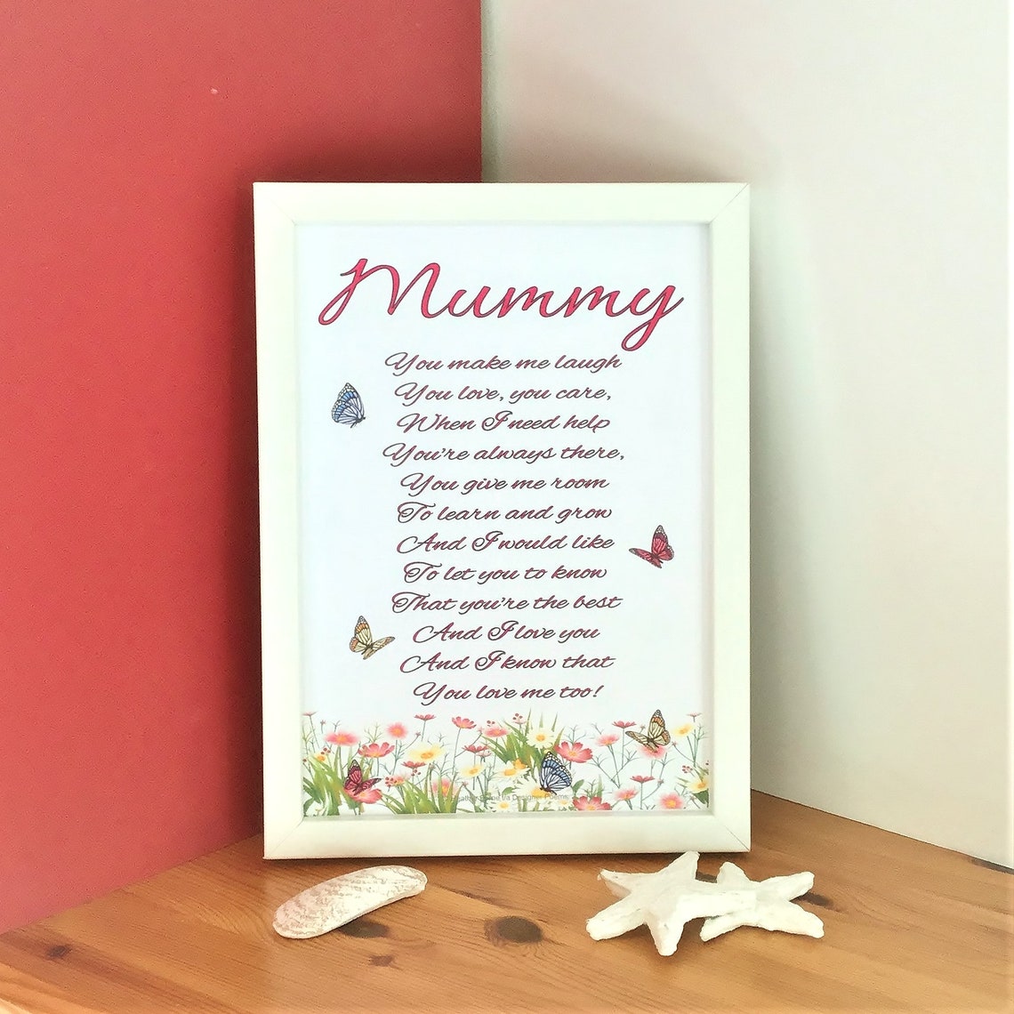 Custom Mummy Mommy Mother's Day Poem Gift - Etsy UK