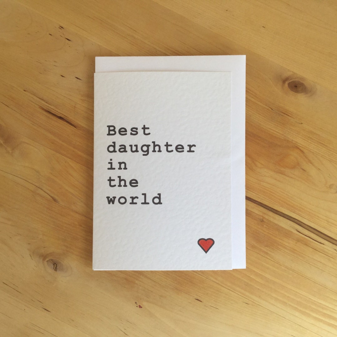 Best Daughter in the World Card - Etsy