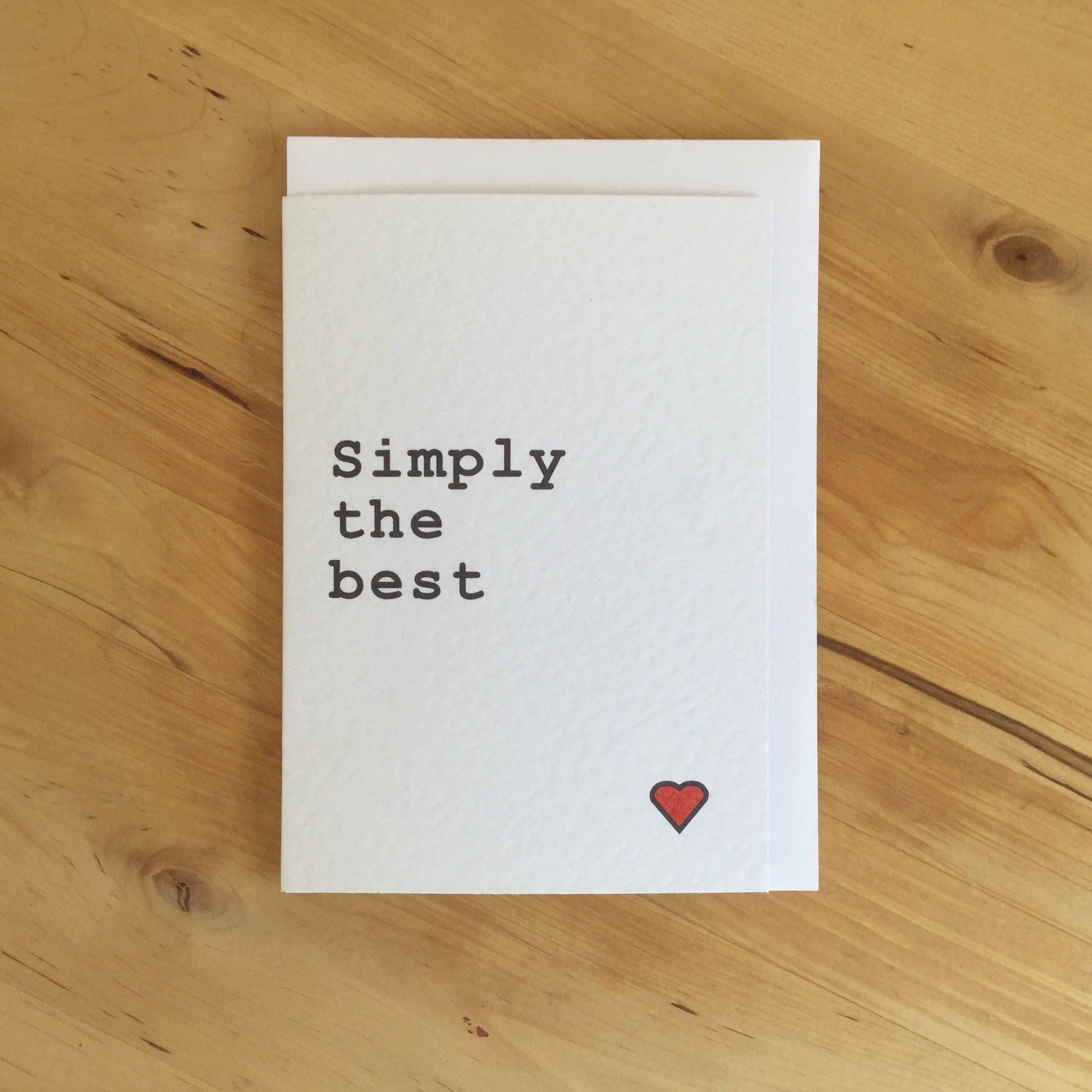 Simply the Best Card, Personalizable Greeting Card - Etsy