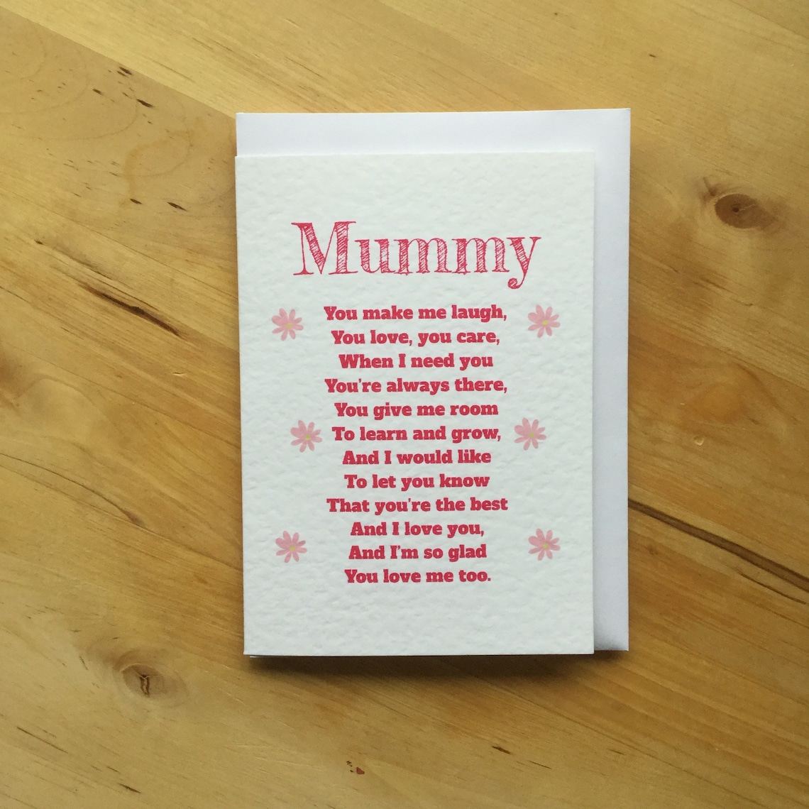 I Love You Mummy Mommy Card Mummy Poem Card - Etsy UK