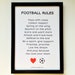 Personalised Football Player Poem Print Gift - Etsy UK