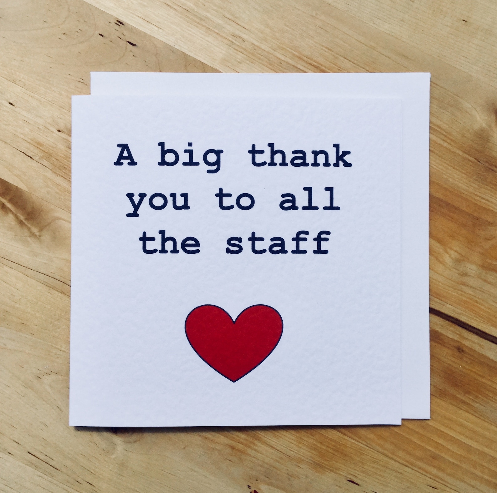 Thank You Staff Card, Staff Appreciation Card, Staff Card, Hospital ...