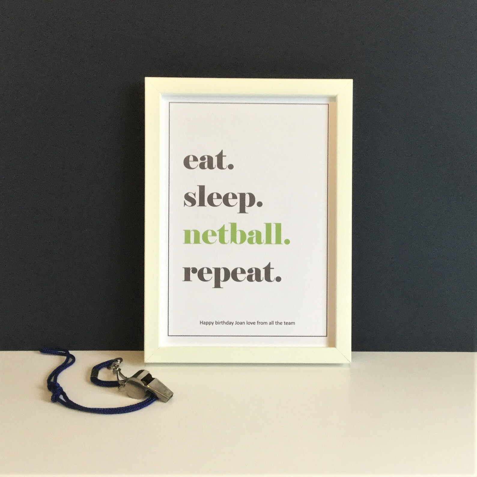 Personalised Netball Print Gift Eat Sleep Netball Repeat - Etsy UK