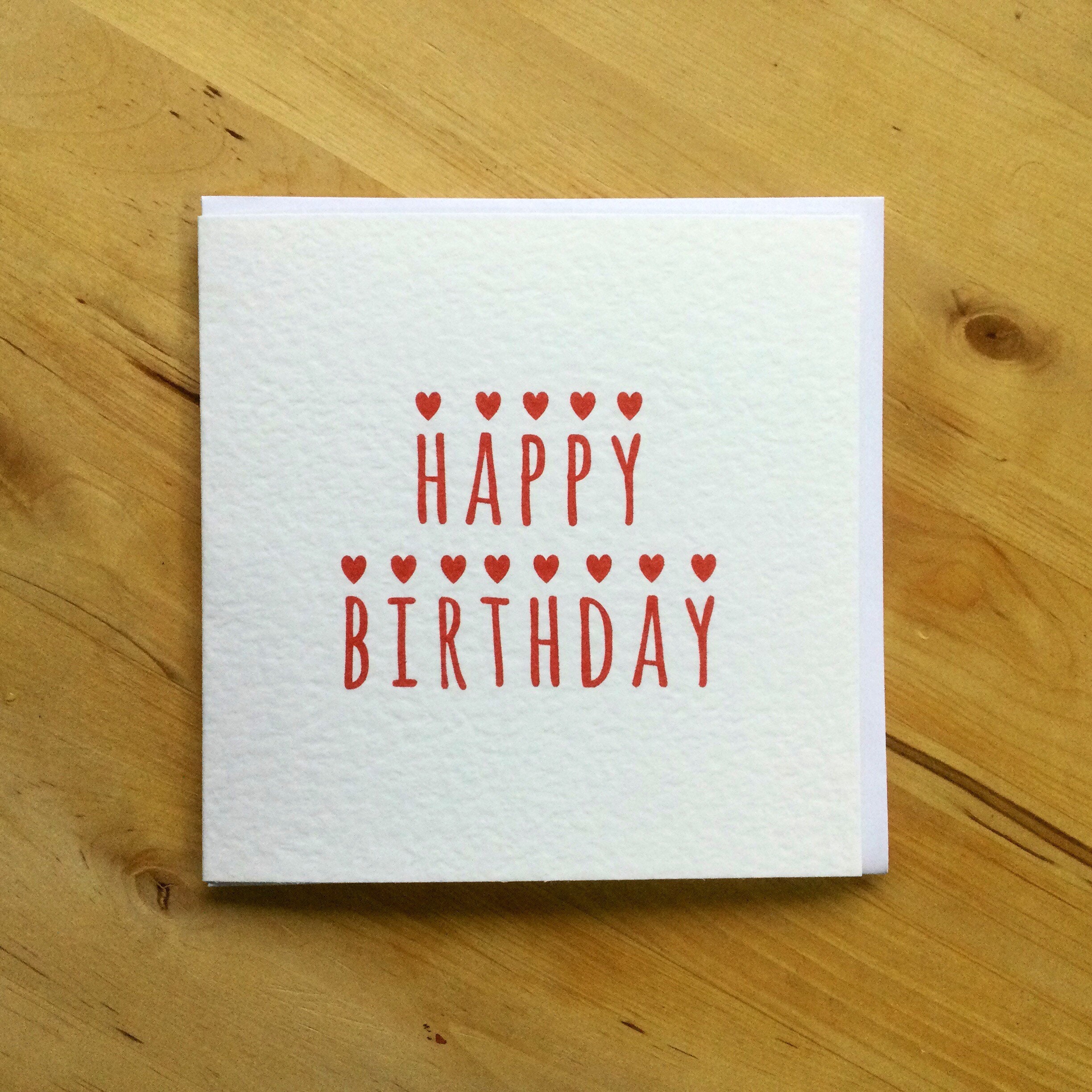 Personalised Happy Birthday Heart Card - Etsy