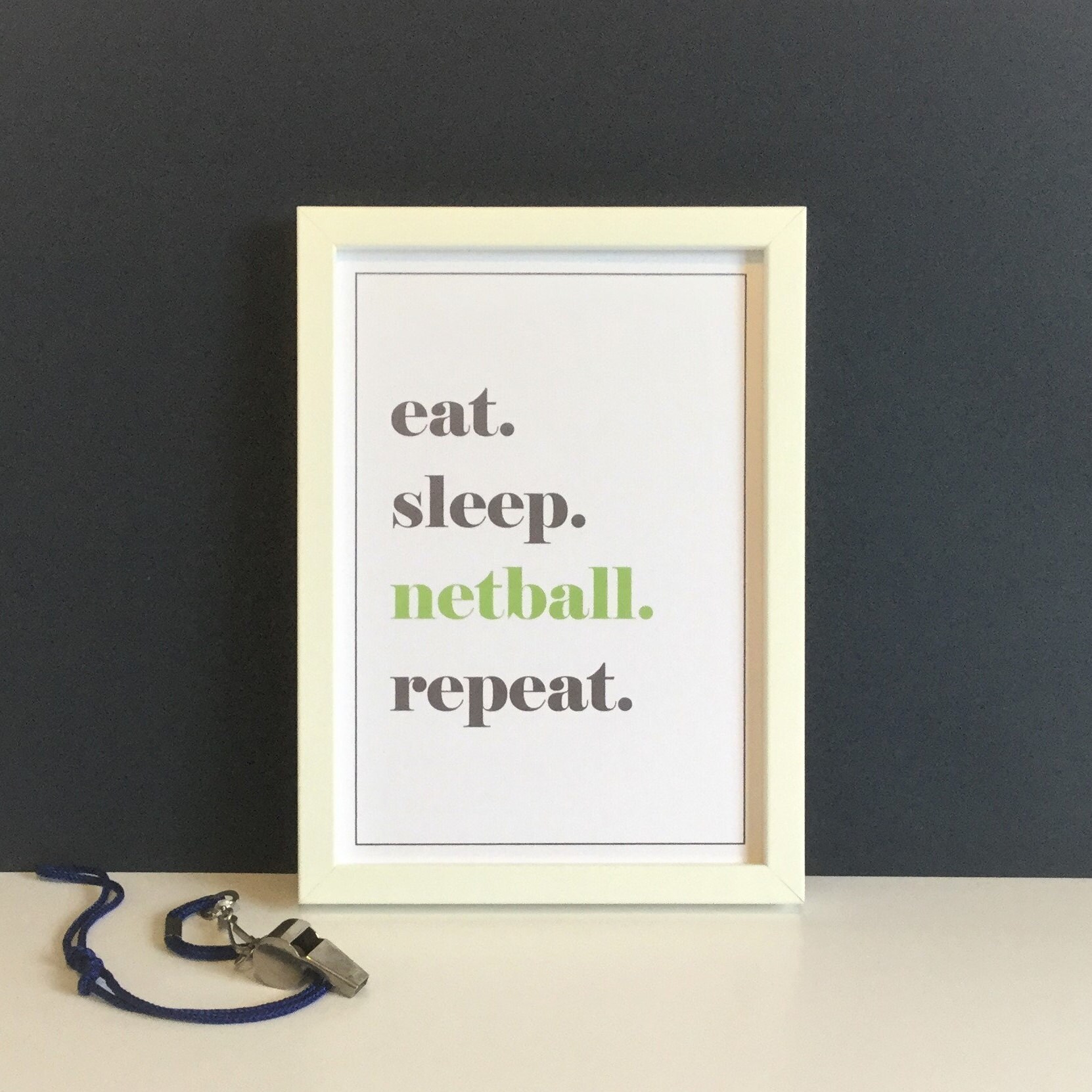 Personalised Netball Print Gift Eat Sleep Netball Repeat - Etsy UK