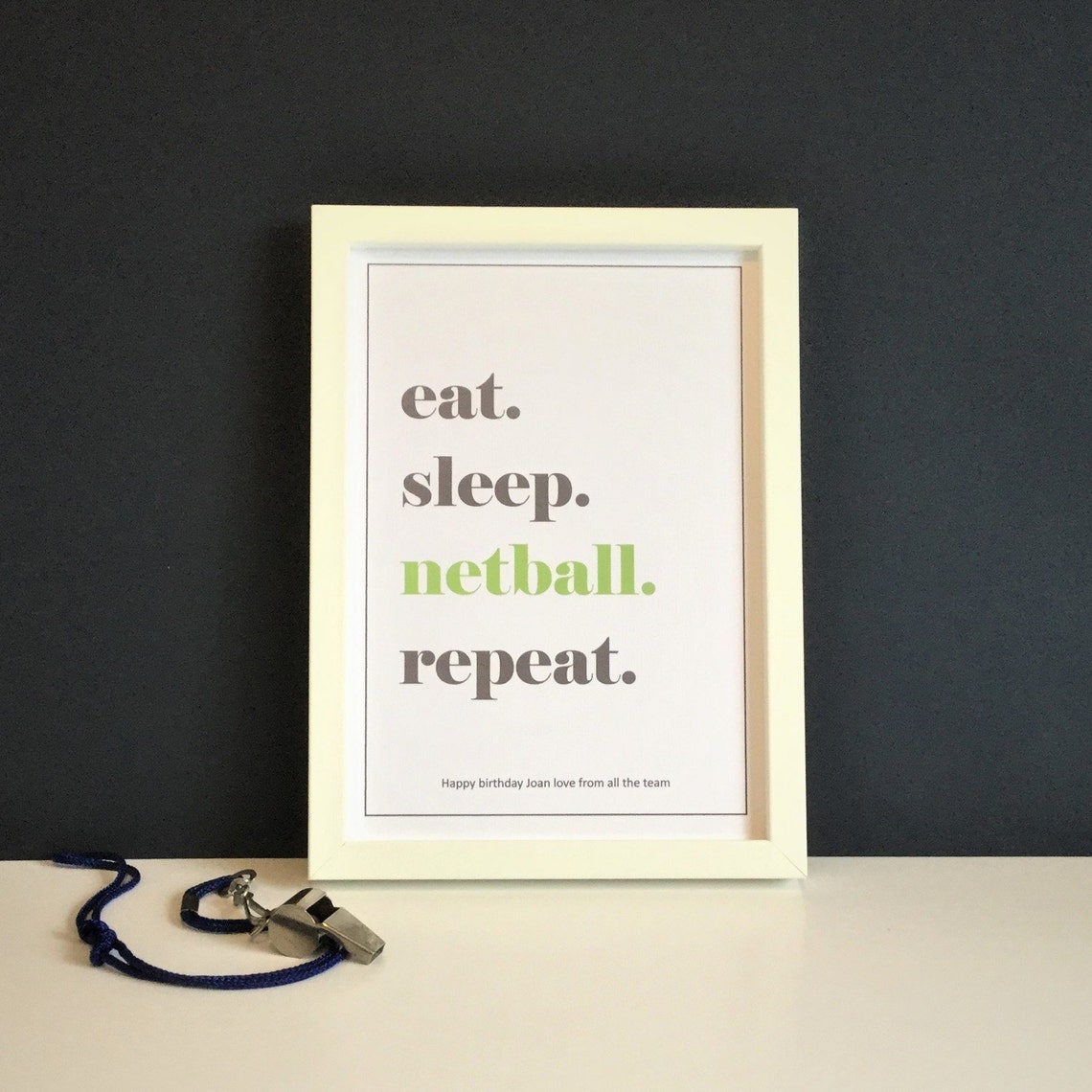 Personalised Netball Print Gift Eat Sleep Netball Repeat - Etsy UK