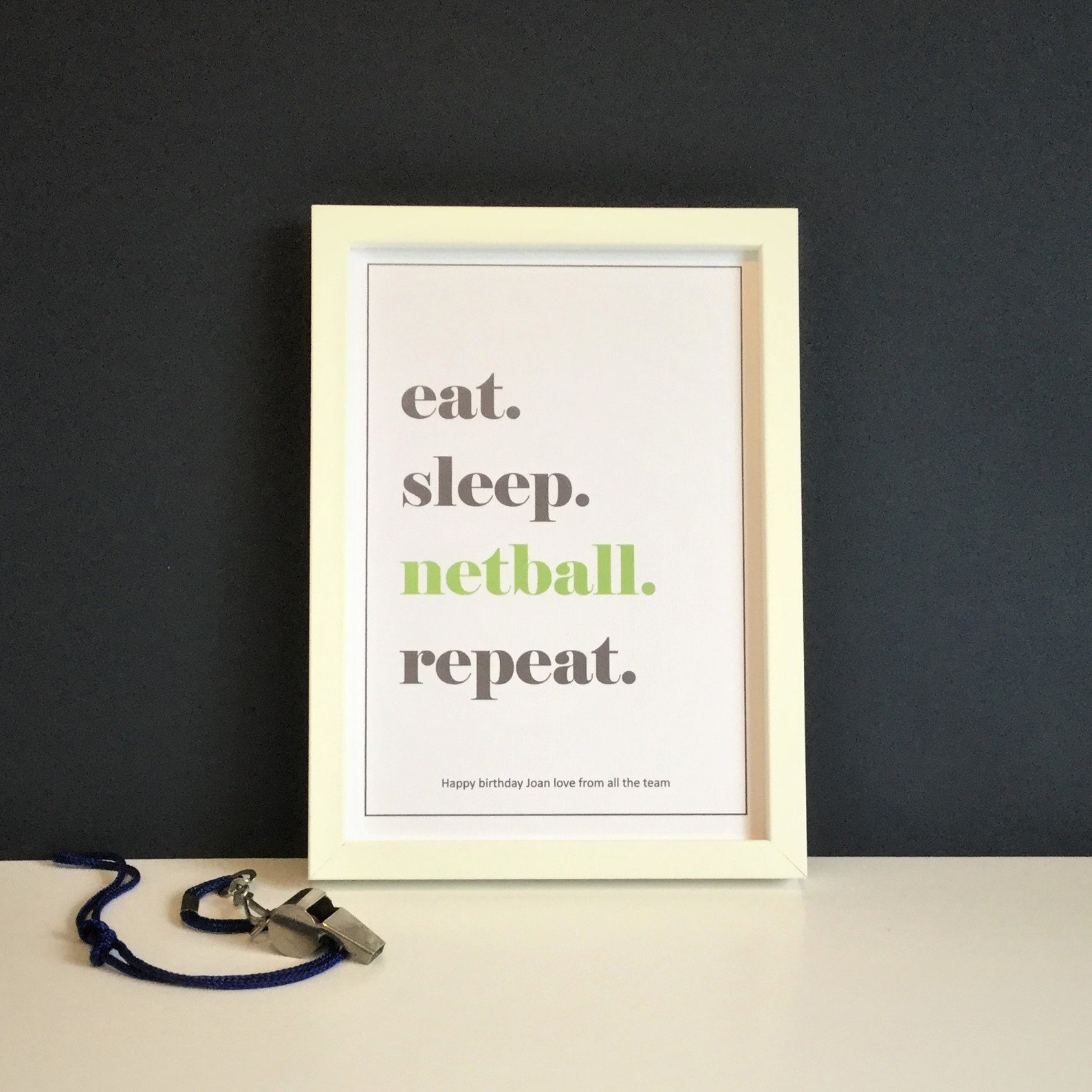 Personalised Netball Print Gift Eat Sleep Netball Repeat - Etsy UK