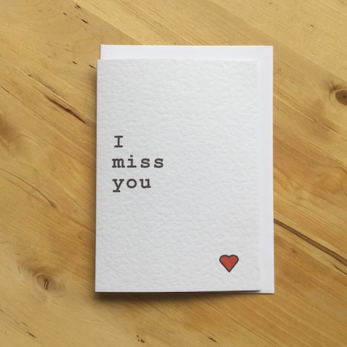 I Will Miss You Card Just Because I Miss You Thinking of - Etsy
