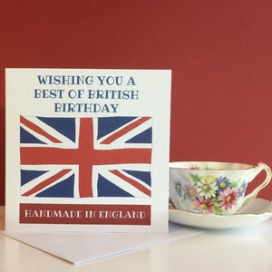 Best of British Birthday, Handmade in England, Best of British Card ...