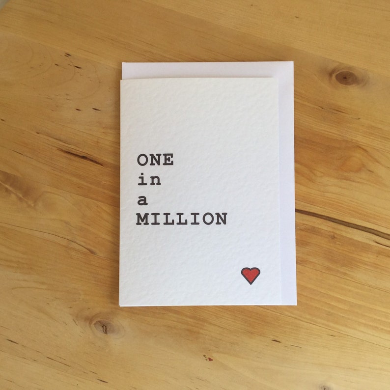 One in a million card | Etsy