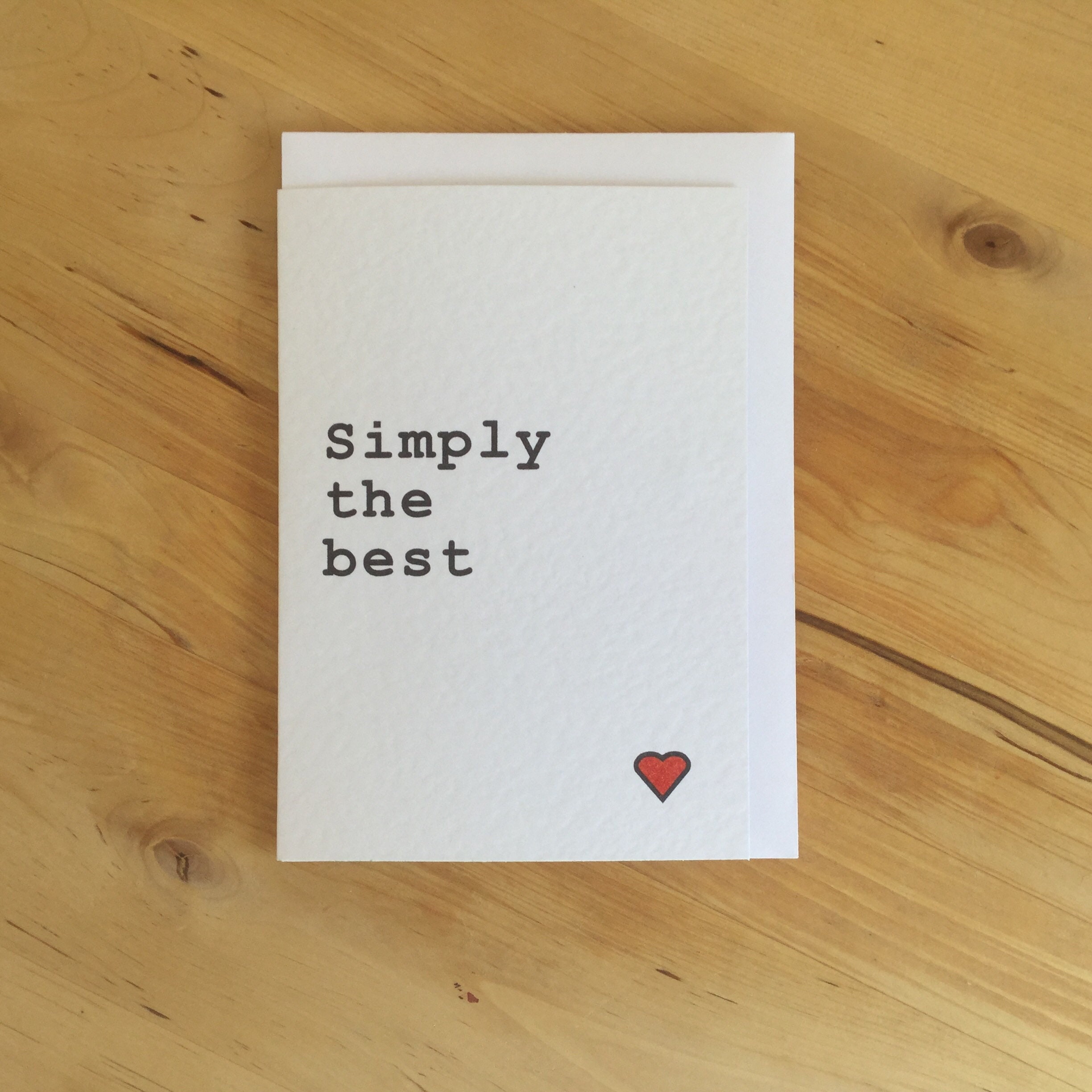 Simply the Best Card, Personalizable Greeting Card - Etsy