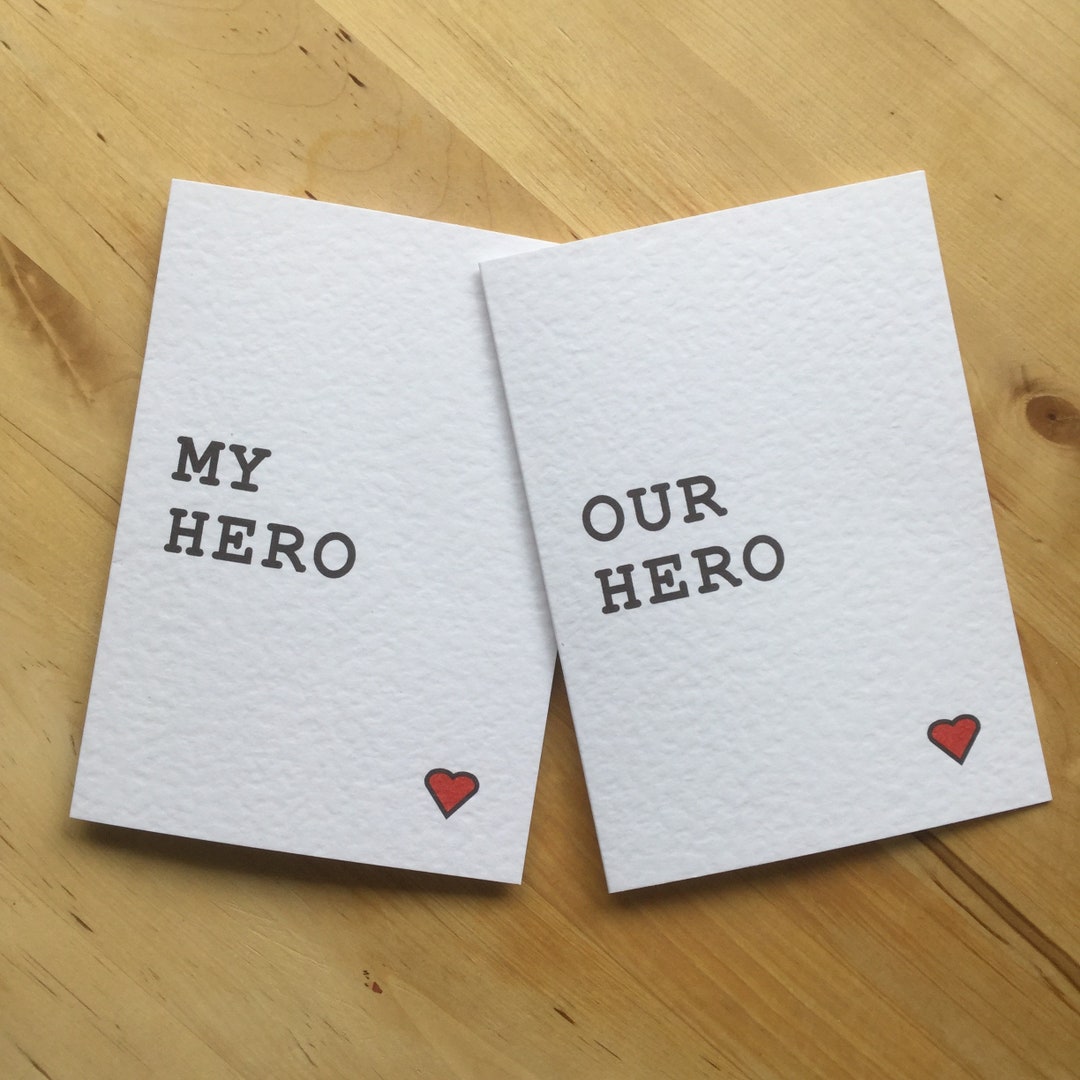 Super Quality Hero Card, Choose From My Hero, Our Hero, - Etsy