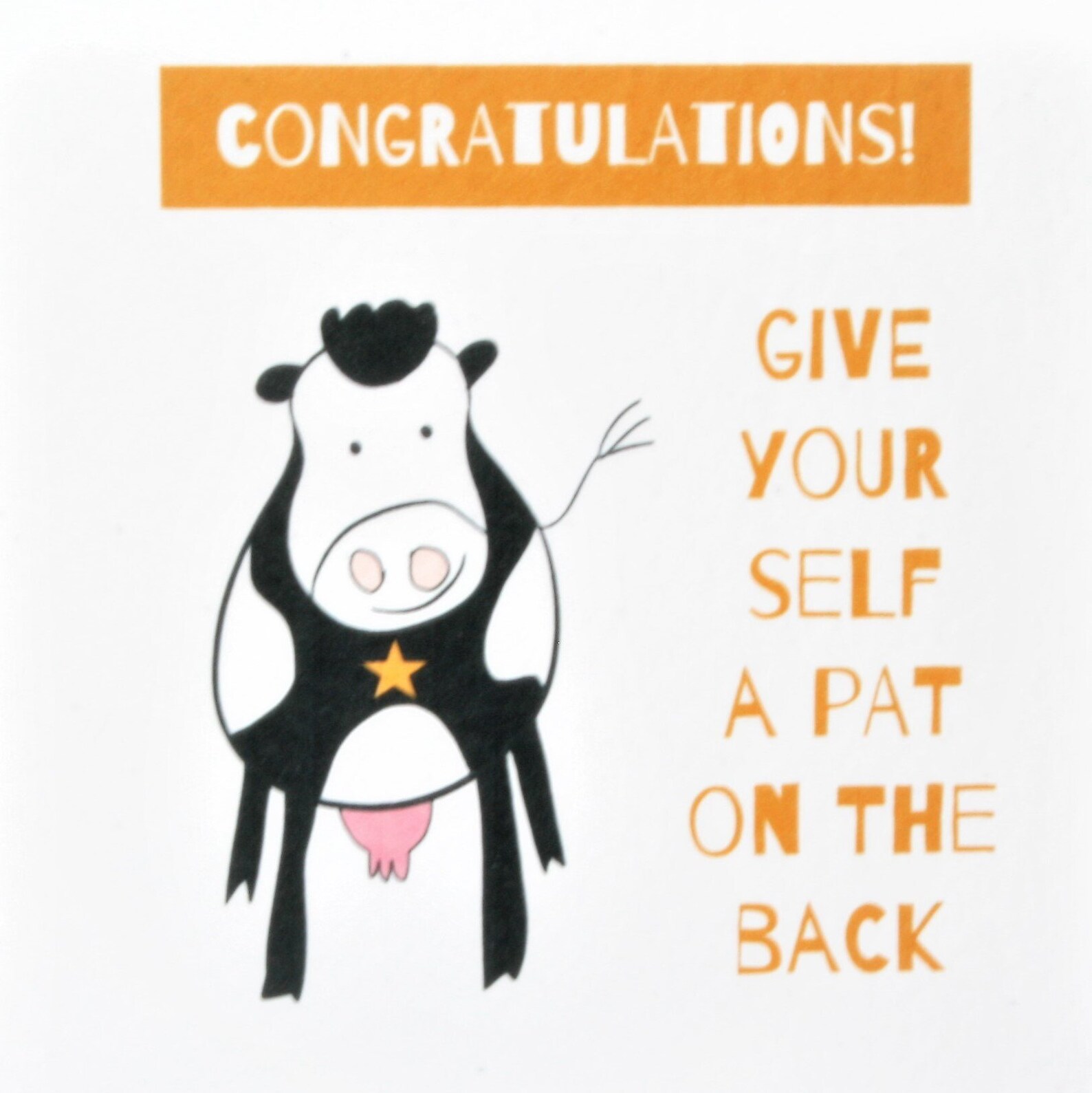 Funny cow congratulations card | Etsy