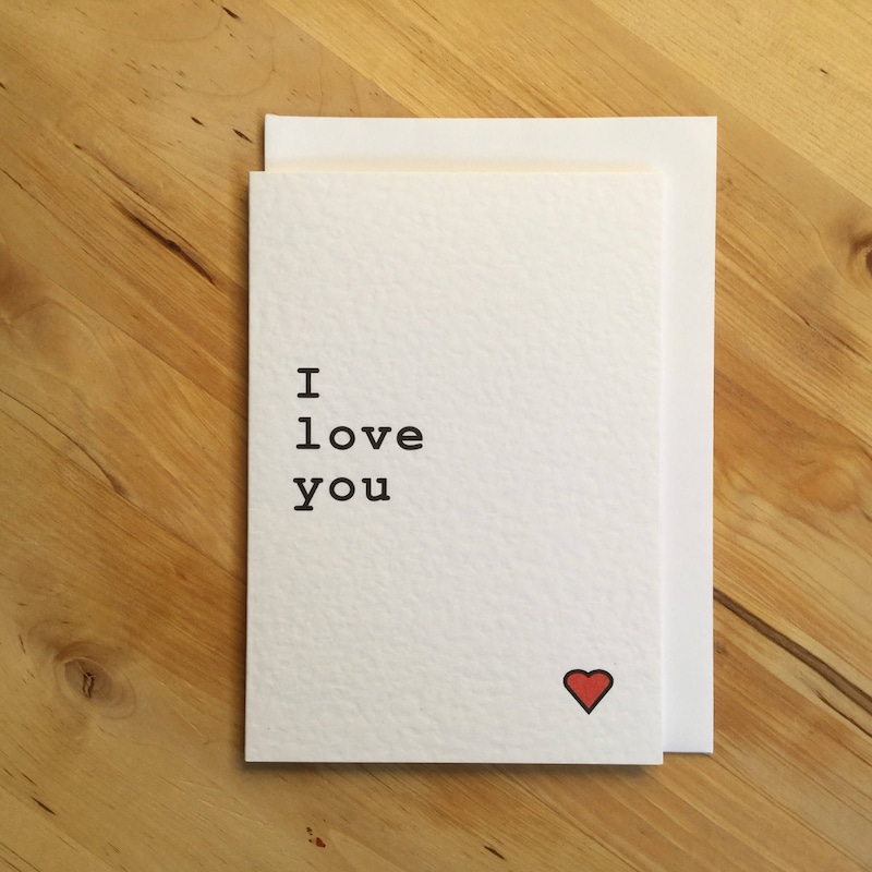 I Love You Card - Etsy