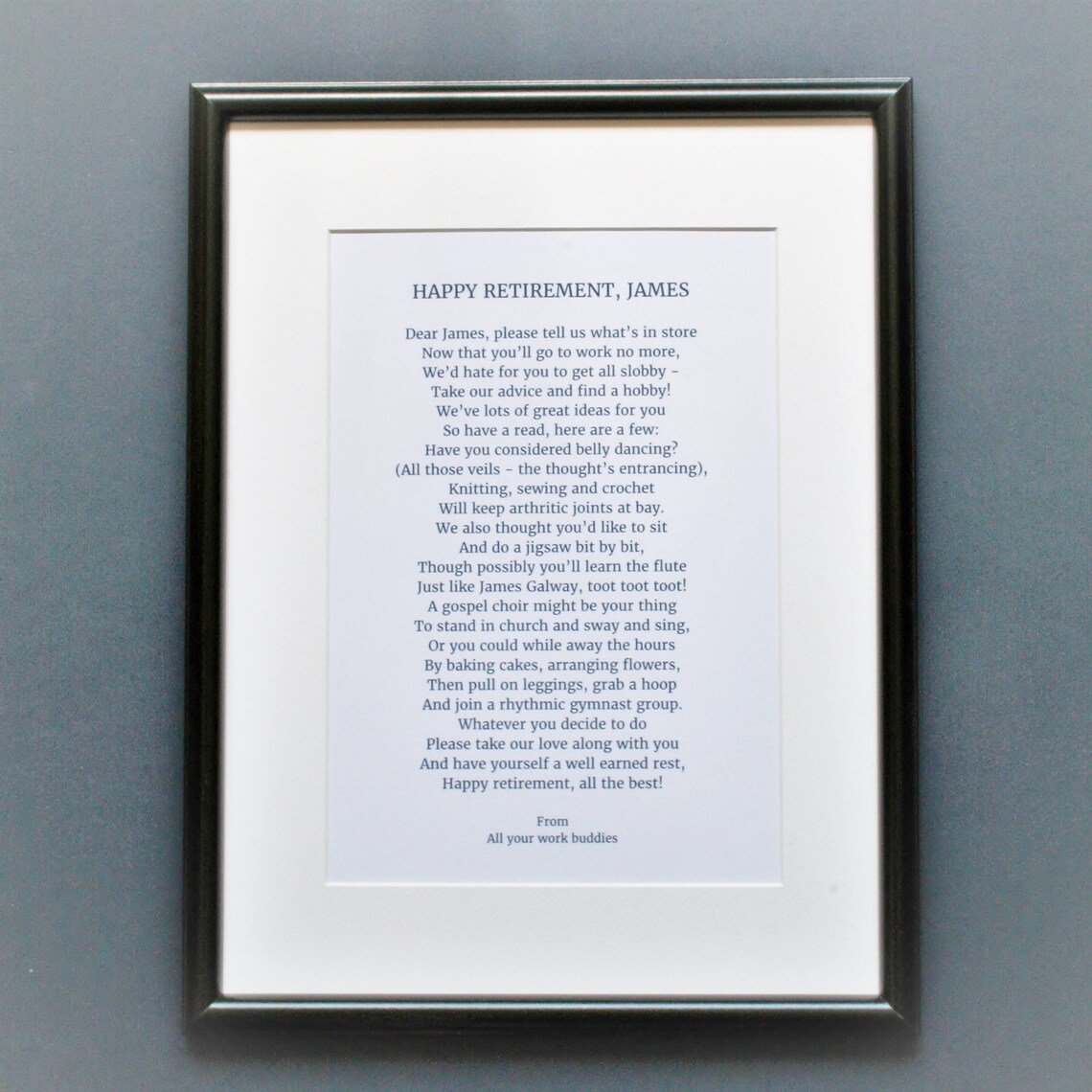 Personal Retirement Poem Commission a Retirement Poem Unique | Etsy UK