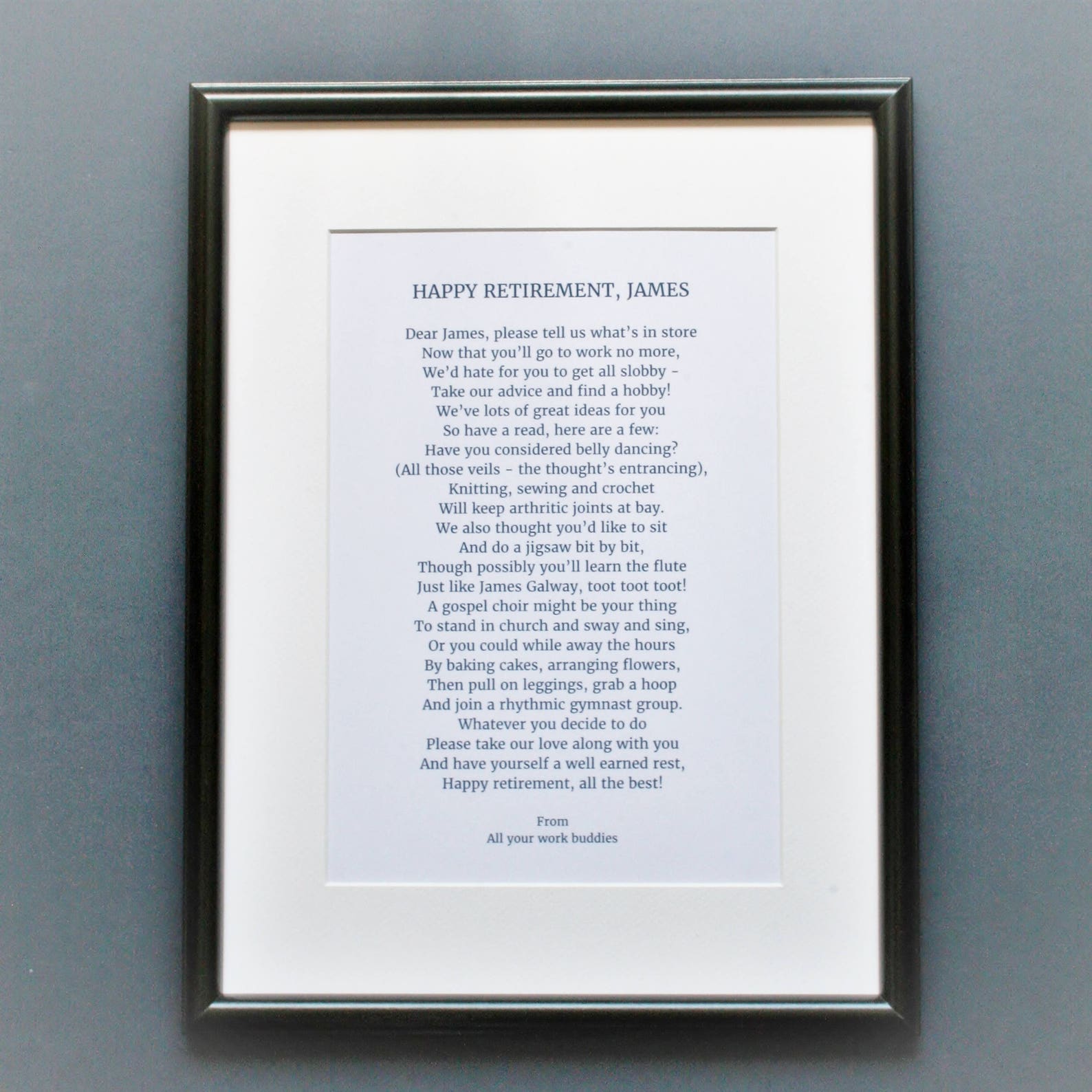 Personal Retirement Poem Commission a Retirement Poem Unique - Etsy UK
