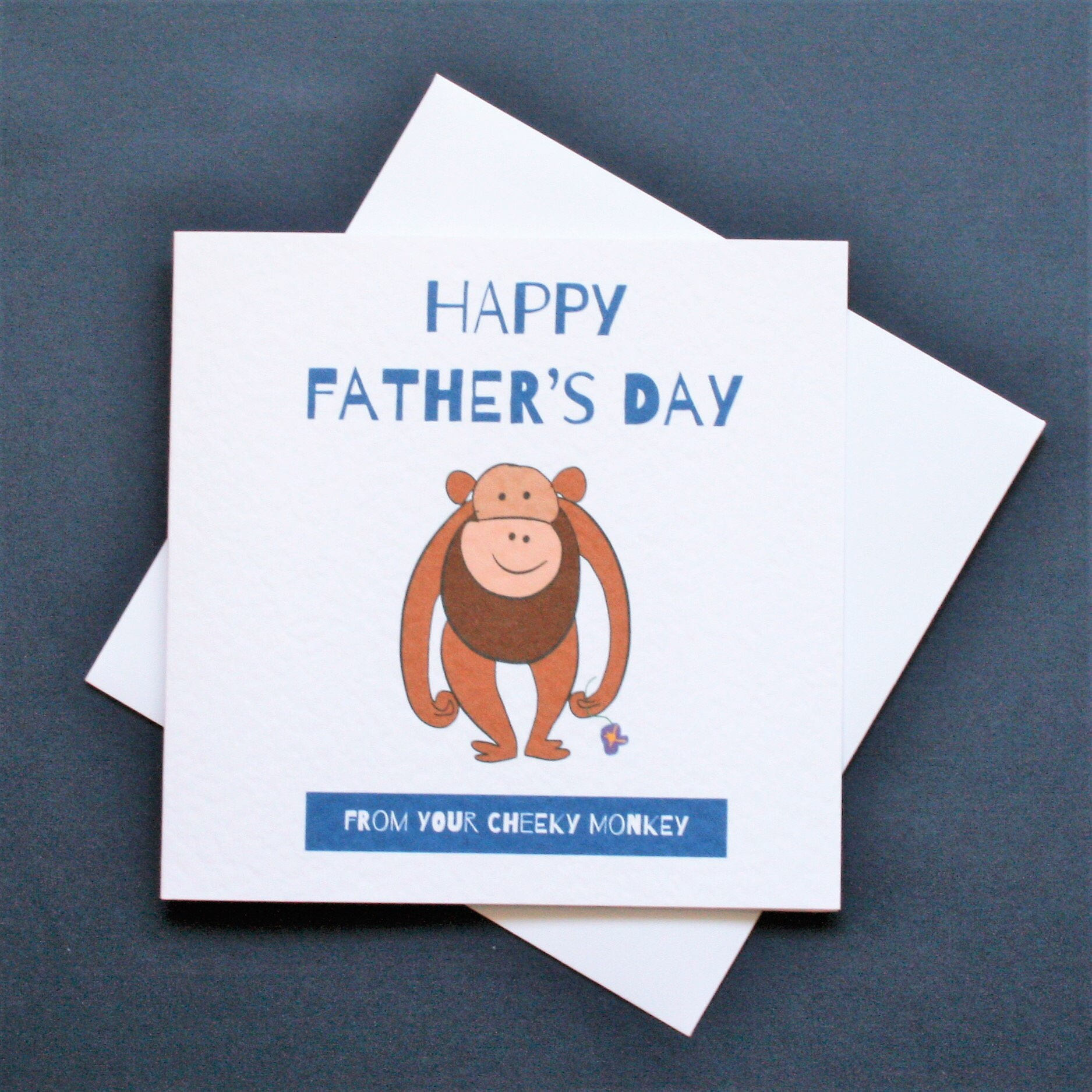 Funny Cheeky Monkey Father's Day Greeting Card - Etsy UK