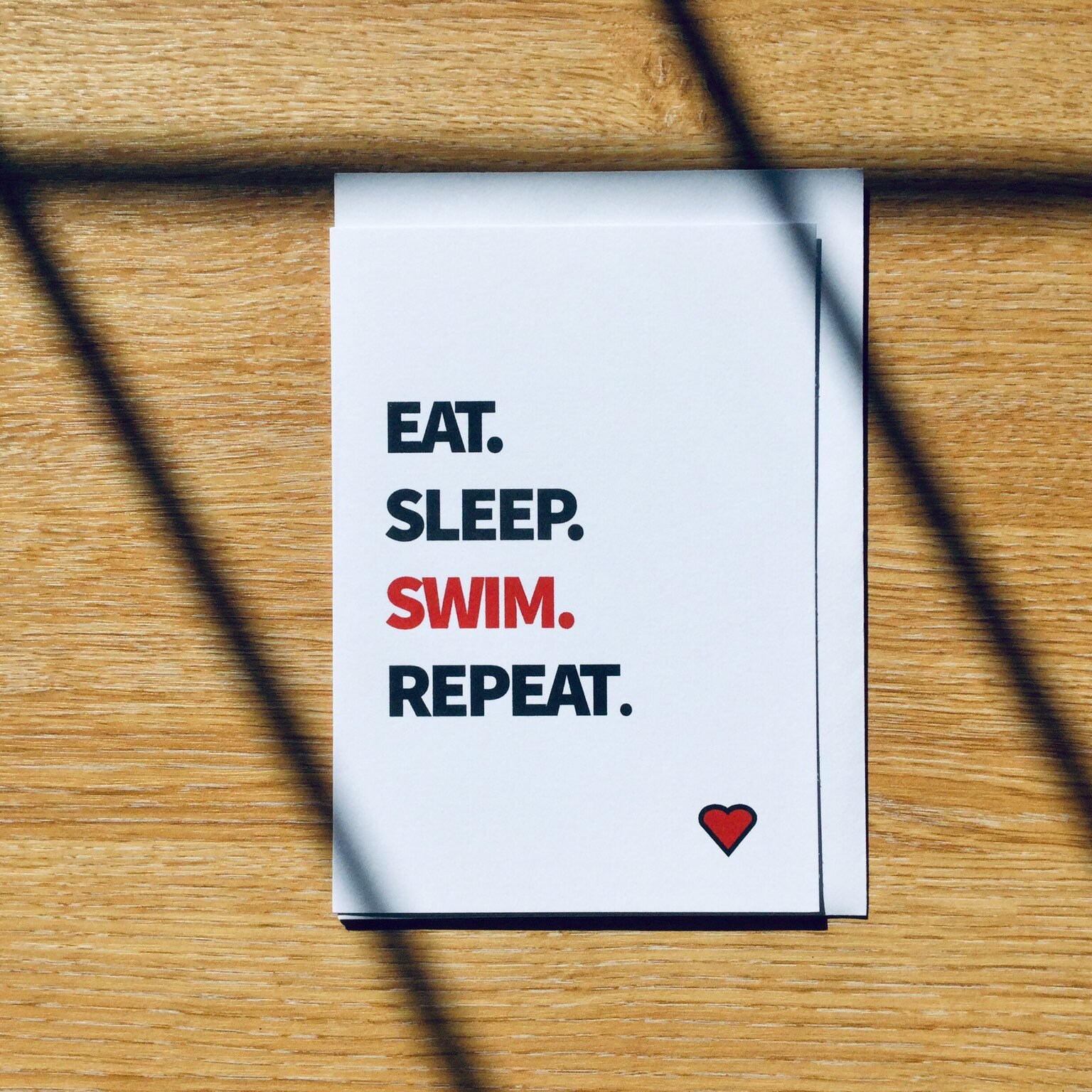 Swimming Card Card for Swimmers. Eat. Sleep. Swim. Repeat. | Etsy