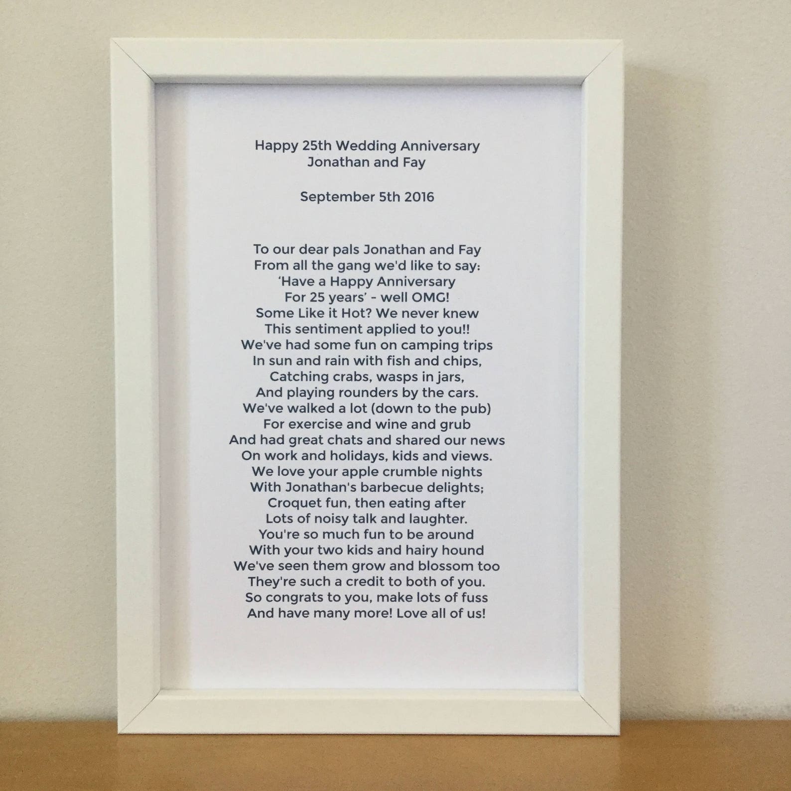 Personal Anniversary Poem Commission an Anniversary Poem | Etsy UK