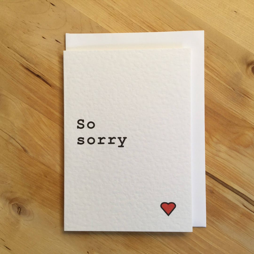So Sorry Card, Apology Card, Forgive Me Card, Sympathy Card ...