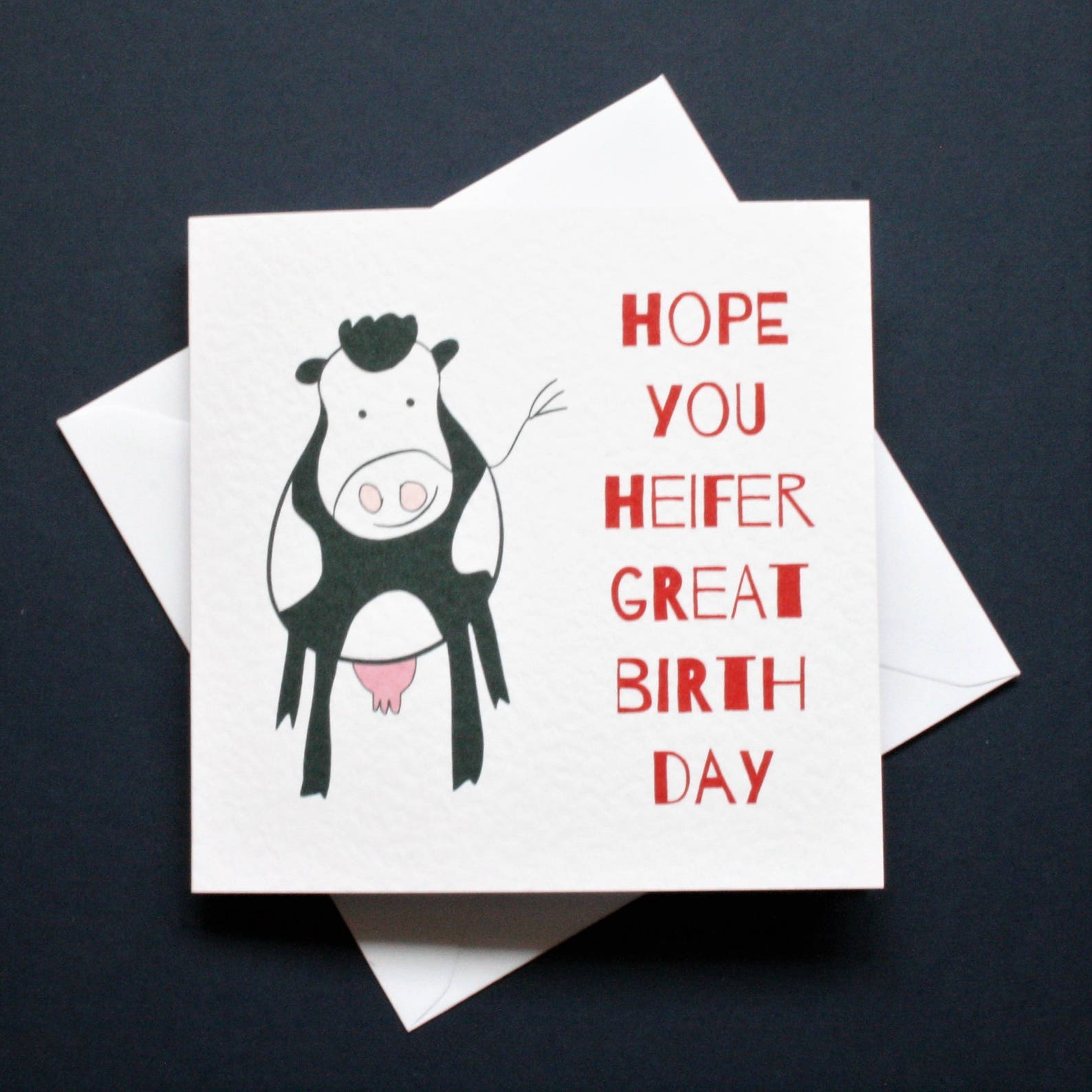 Funny Cow Card Heifer Great Birthday Card Funny Cow Card - Etsy UK