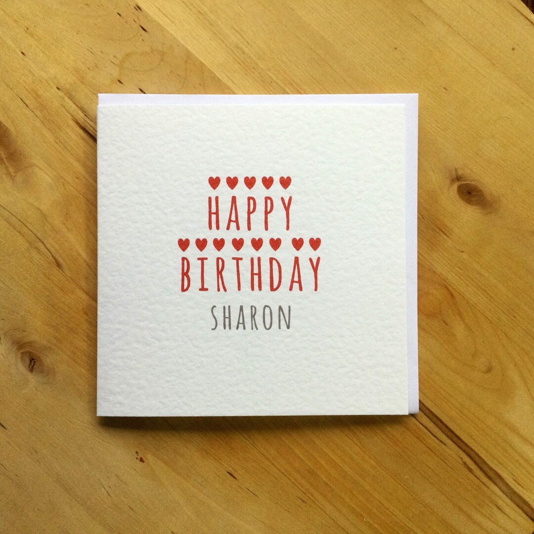 Personalised Happy Birthday Heart Card - Etsy