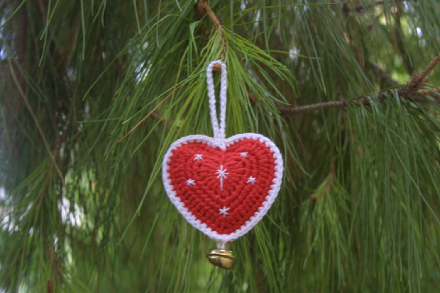 Christmas Heart Ornament Crochet Pattern PDF Instant | Etsy