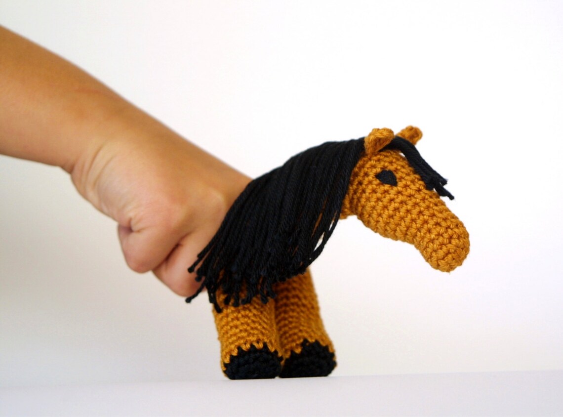 Crochet Horse Finger Puppet PDF Pattern Realistic Horse | Etsy